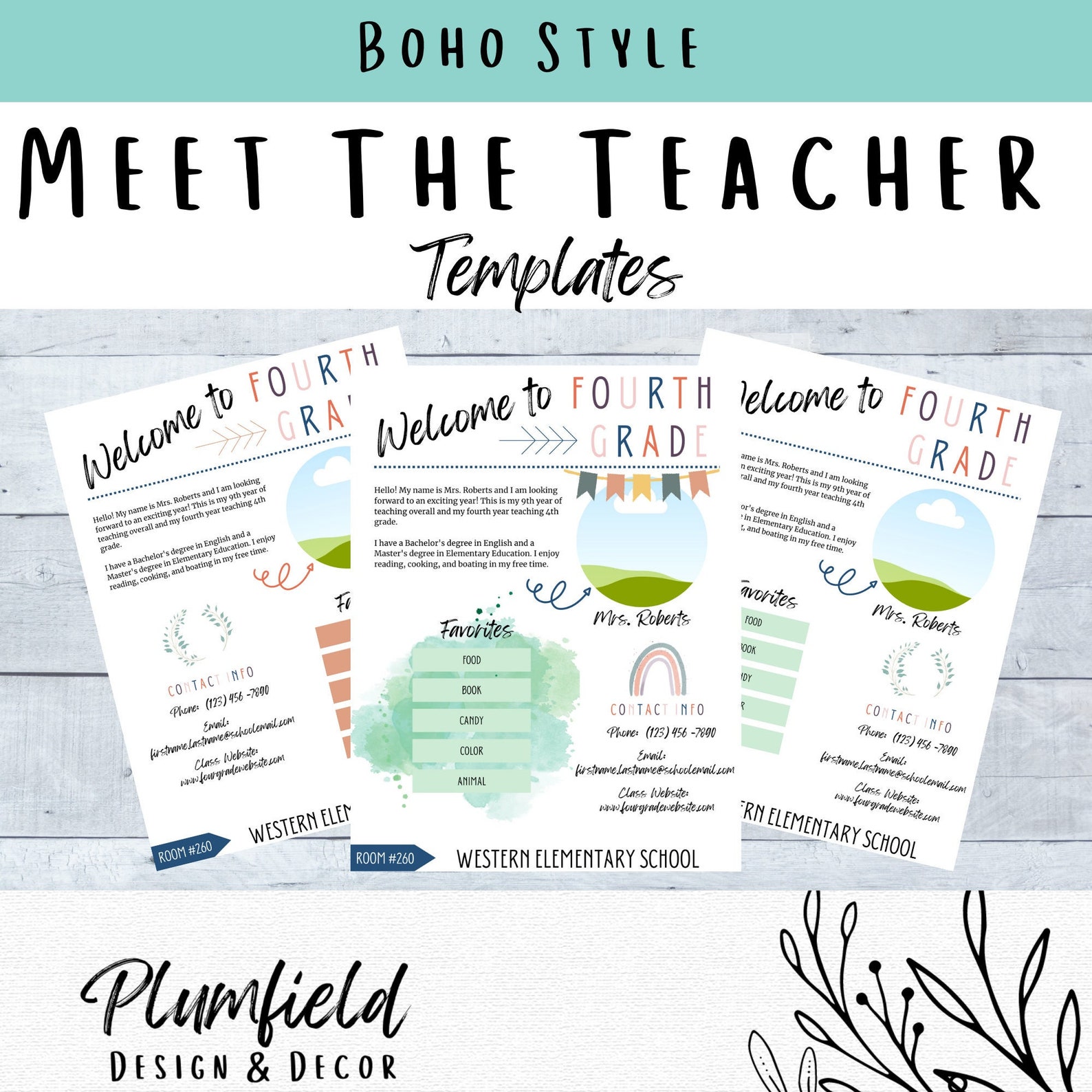 Meet the Teacher Welcome Sheet Teacher Introduction Letter - Etsy