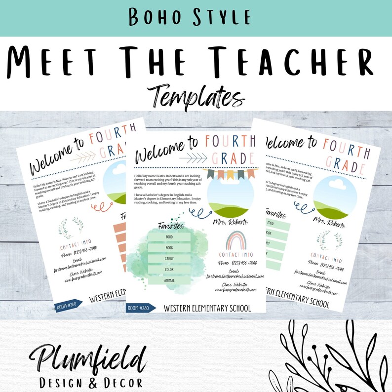 Meet the Teacher Welcome Sheet | Teacher Introduction Letter | Open ...