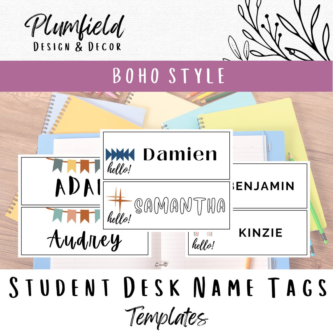 Student Desk Name Tags | Nameplates for Meet the Teacher Night | Open ...