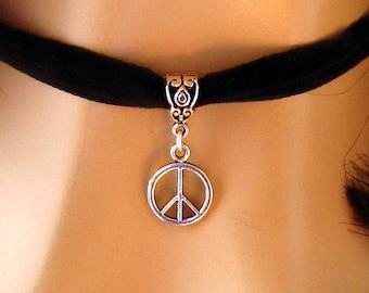Peace Sign Choker - Etsy