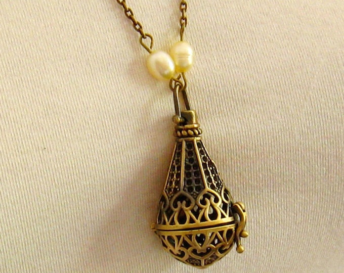 Perfume Necklace, Poison Necklace, Pill Box Necklace, Prayer Box ...
