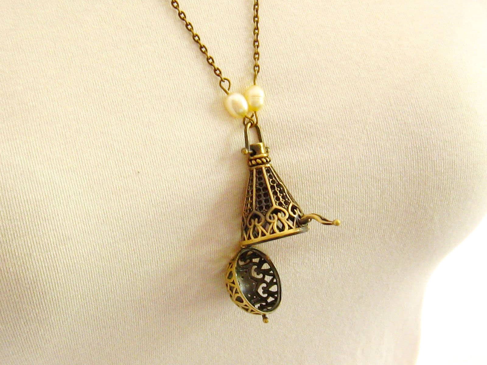 Perfume Necklace Poison Necklace Pill Box Necklace Prayer | Etsy