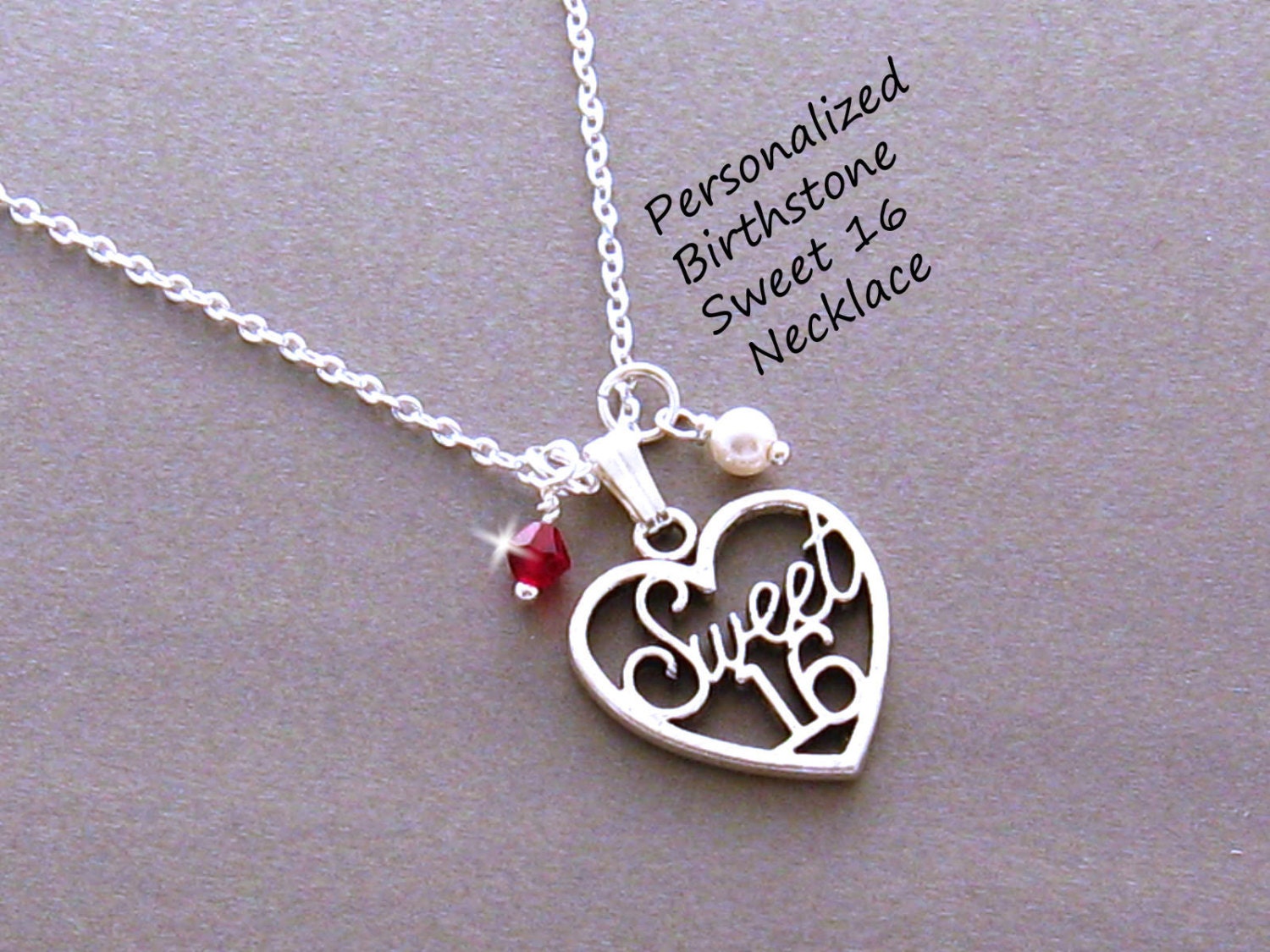 Personalized Sweet 16 Necklace, Sweet Sixteen Necklace, Sweet 16 Gift ...