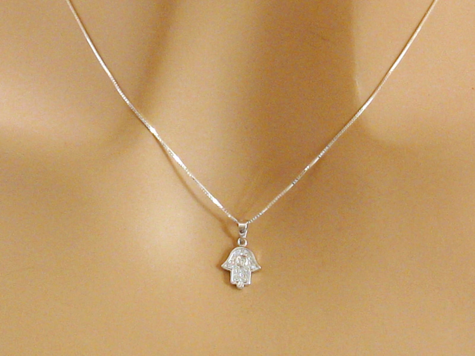 Hand of Fatima Necklace Hand of Fatima Earrings Hamsa - Etsy