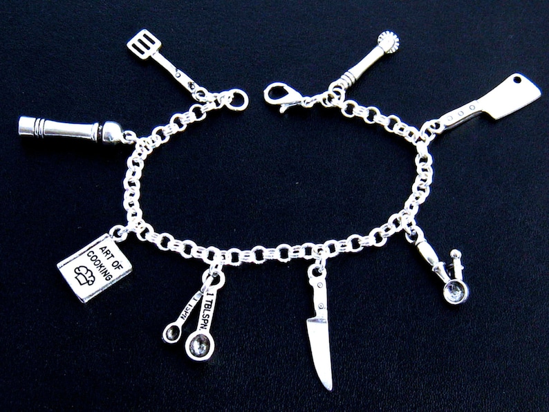 Culinary Charm Bracelet Chef Bracelet Jewelry Kitchen | Etsy