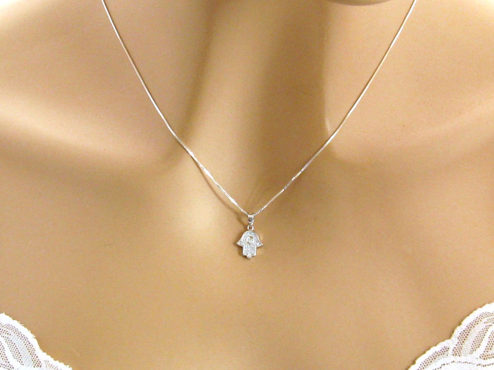 Hand of Fatima Necklace Hand of Fatima Earrings Hamsa - Etsy