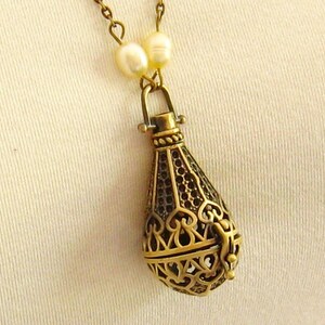 Perfume Necklace, Poison Necklace, Pill Box Necklace, Prayer Box ...