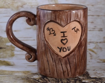 Carved Tree Mug | Etsy