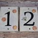 Handmade Ceramic Flower and Bee House Numbers, Floral House Numbers ...