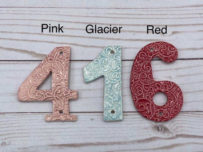 Handmade Ceramic Numbers, Paw Print Address Numbers, Colorful Wedding ...
