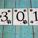 Handmade Ceramic Paw Print House Numbers, Paw House Numbers, Dog House ...