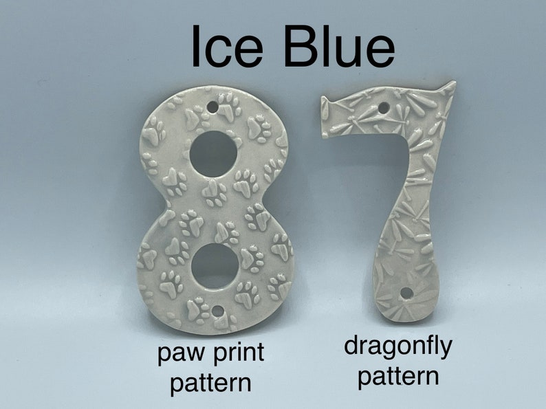 Handmade Ceramic Numbers, Paw Print Address Numbers, Colorful Wedding ...