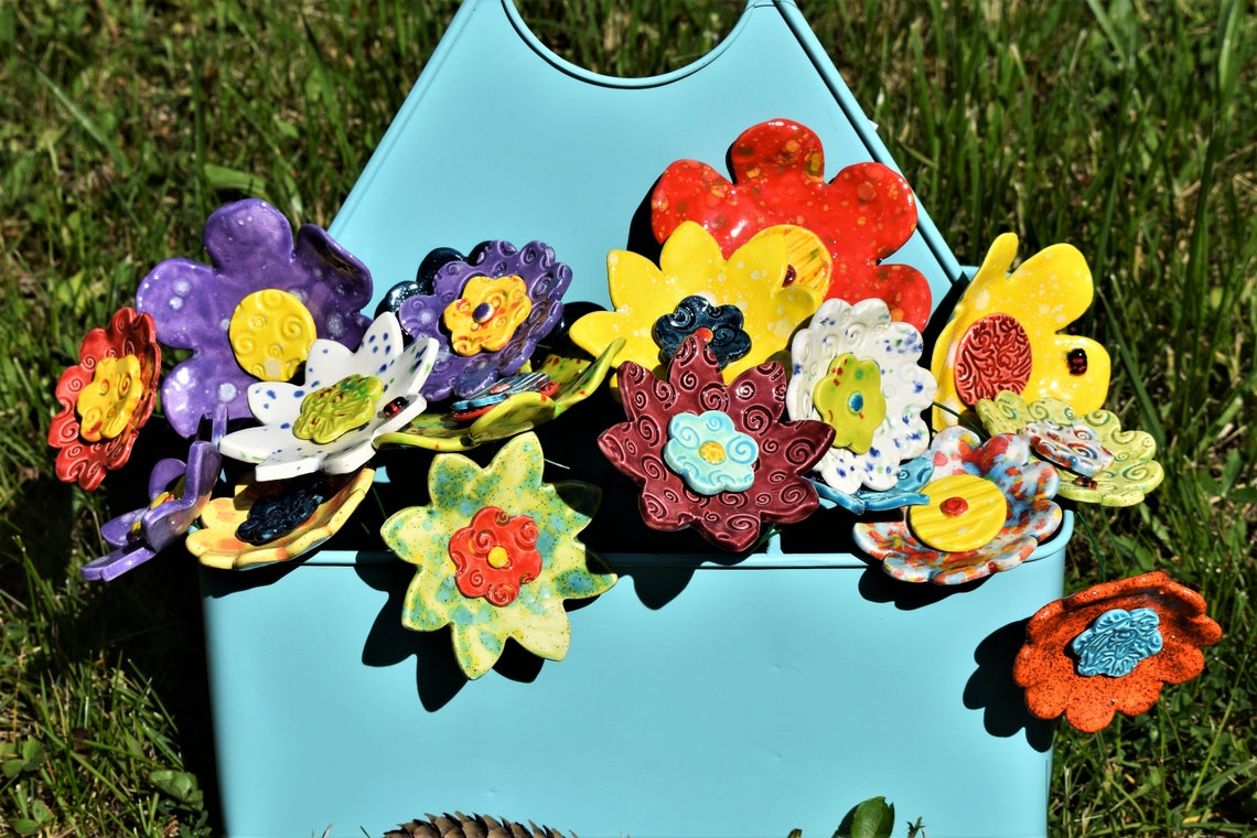 Ceramic Flowers Single Flower Handmade Flowers Wedding | Etsy