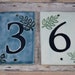 Handmade Ceramic Flower and Bee House Numbers, Floral House Numbers ...
