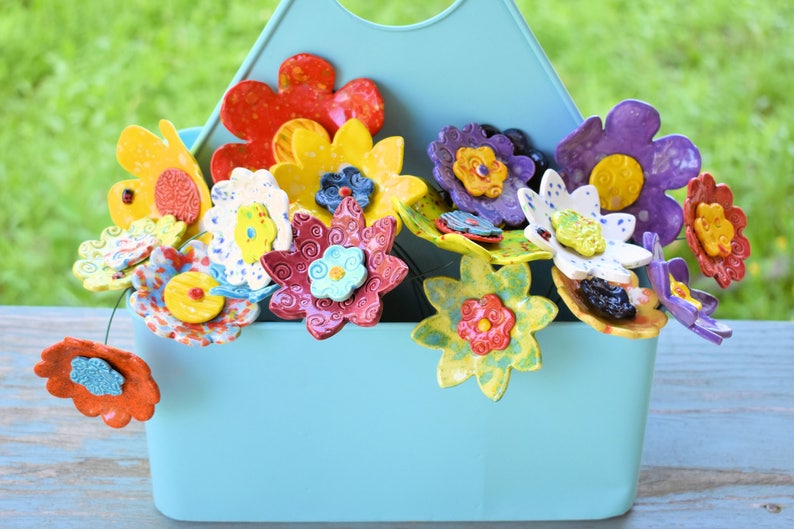 Ceramic Flowers single flower handmade flowers wedding | Etsy