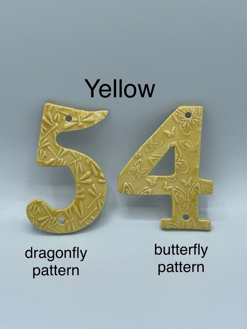 Handmade Ceramic Numbers, Paw Print Address Numbers, Colorful Wedding ...
