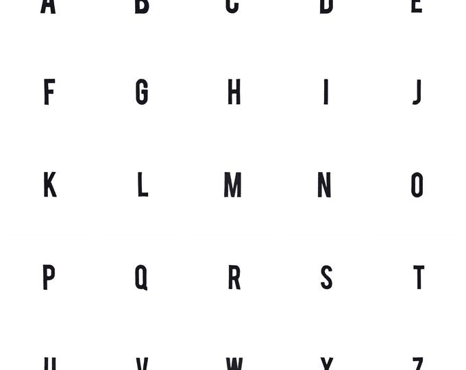 Iron on Letters and Numbers Black Iron On Modern Alphabet - Etsy