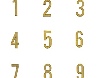 Gold Iron on Numbers - Etsy