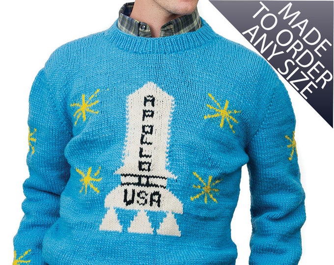 90s IOU Acrylic Wool Blend Electric Sweater Men's LARGE - Etsy