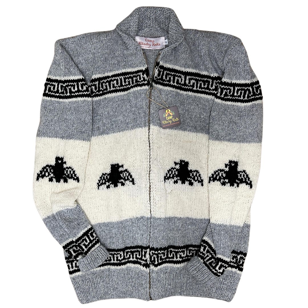 Falcon Cowichan Style Cardigan Sweater in Stock - Etsy