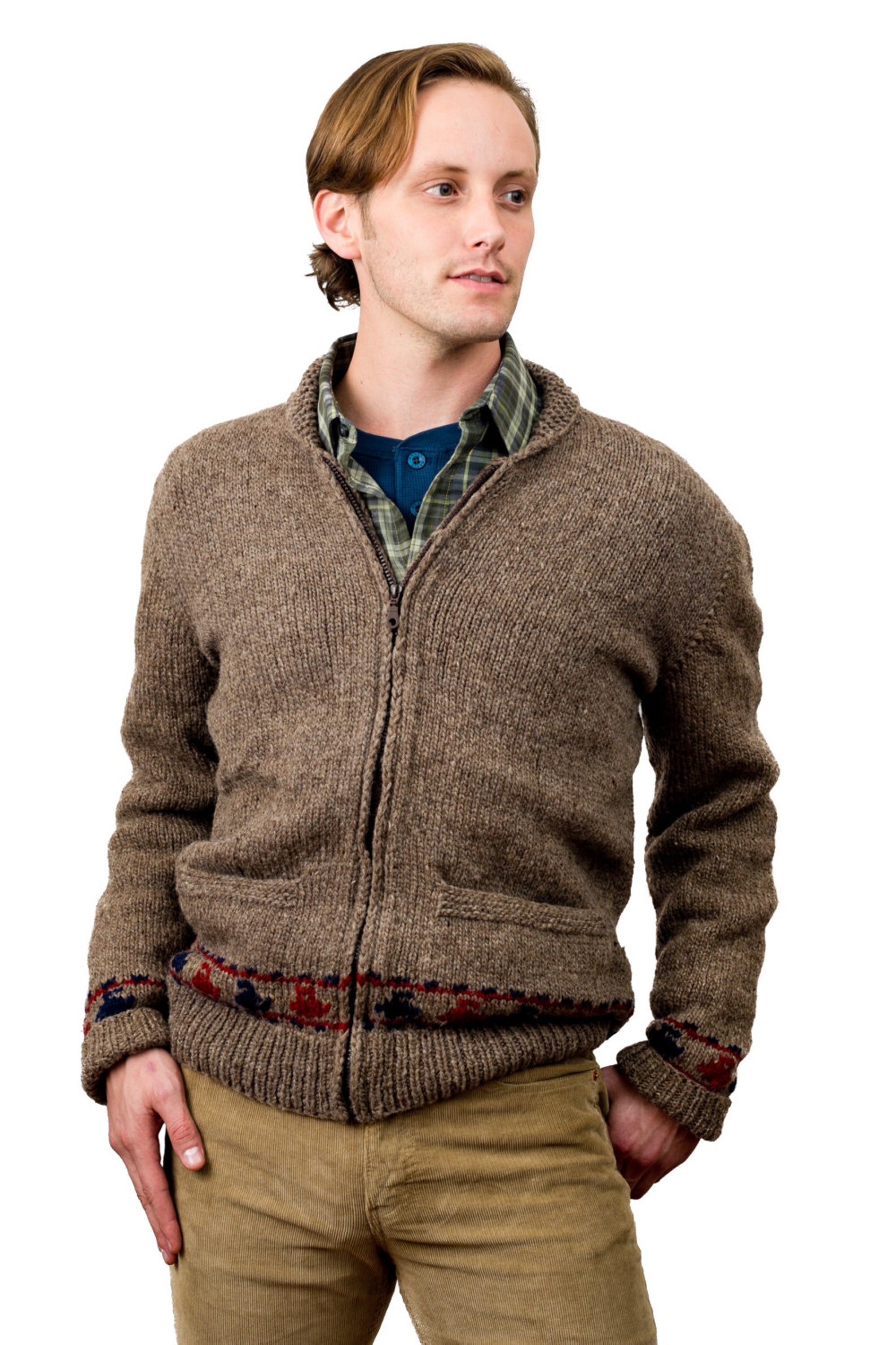 Custom Curling Sweater Cowichan Style Curling Cardigan Sweater | Etsy ...