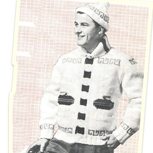 Curling Sweater (new) Custom Made Hand Knit Wool Curling Cardigan ...