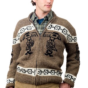 Custom Cowichan Sweater Handmade Tribal Bird Cardigan Canadian Style ...