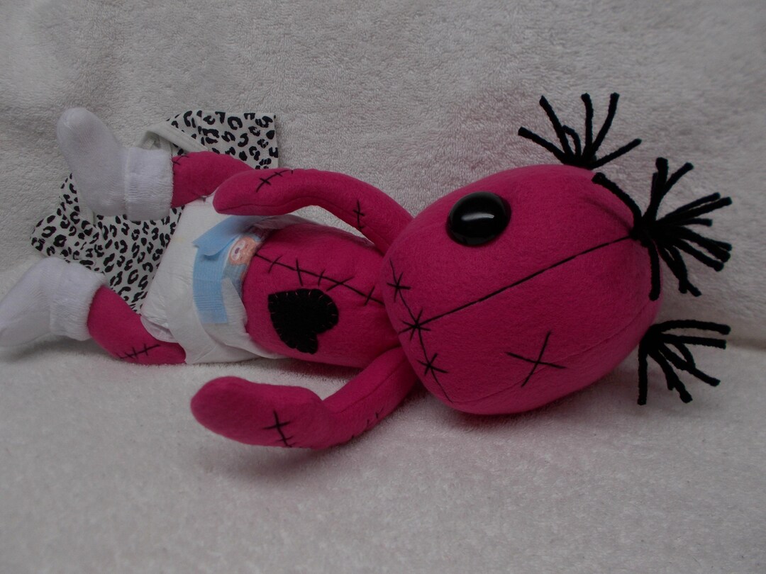 OOAK Voodoo Baby Girl Doll Cloth Handmade Soft Sculpted Plush Halloween ...