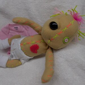 OOAK Voodoo Baby Doll Cloth Handmade Soft Sculpted Plush Decor Spooky ...