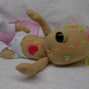 OOAK Voodoo Baby Doll Cloth Handmade Soft Sculpted Plush Decor Spooky ...