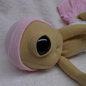 OOAK Cyclops Newborn Baby Doll Cloth Handmade Jumbo Black Eye Bald Soft ...