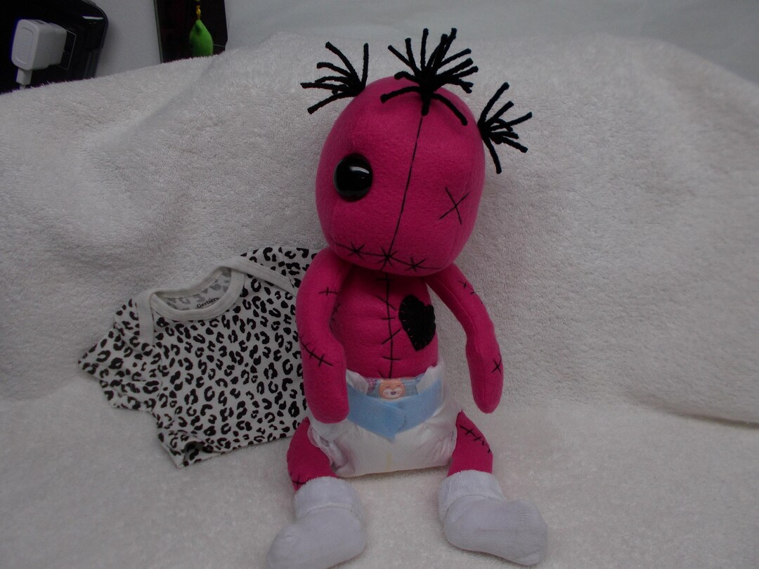 OOAK Voodoo Baby Girl Doll Cloth Handmade Soft Sculpted Plush Halloween ...
