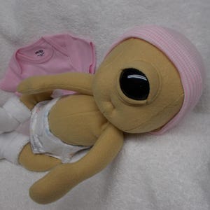 OOAK Cyclops Newborn Baby Doll Cloth Handmade Jumbo Black Eye Bald Soft ...