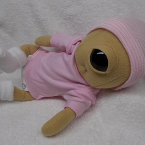 OOAK Cyclops Newborn Baby Doll Cloth Handmade Jumbo Black Eye Bald Soft ...