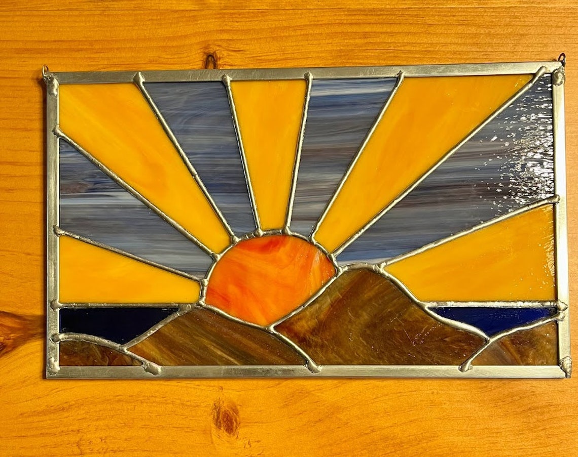 Stained Glass Sunrise/sunset - Etsy