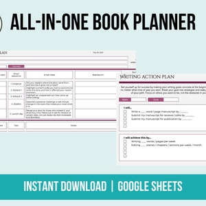 Fiction Spreadsheet / Google Sheets Fiction Planner / Digital ...