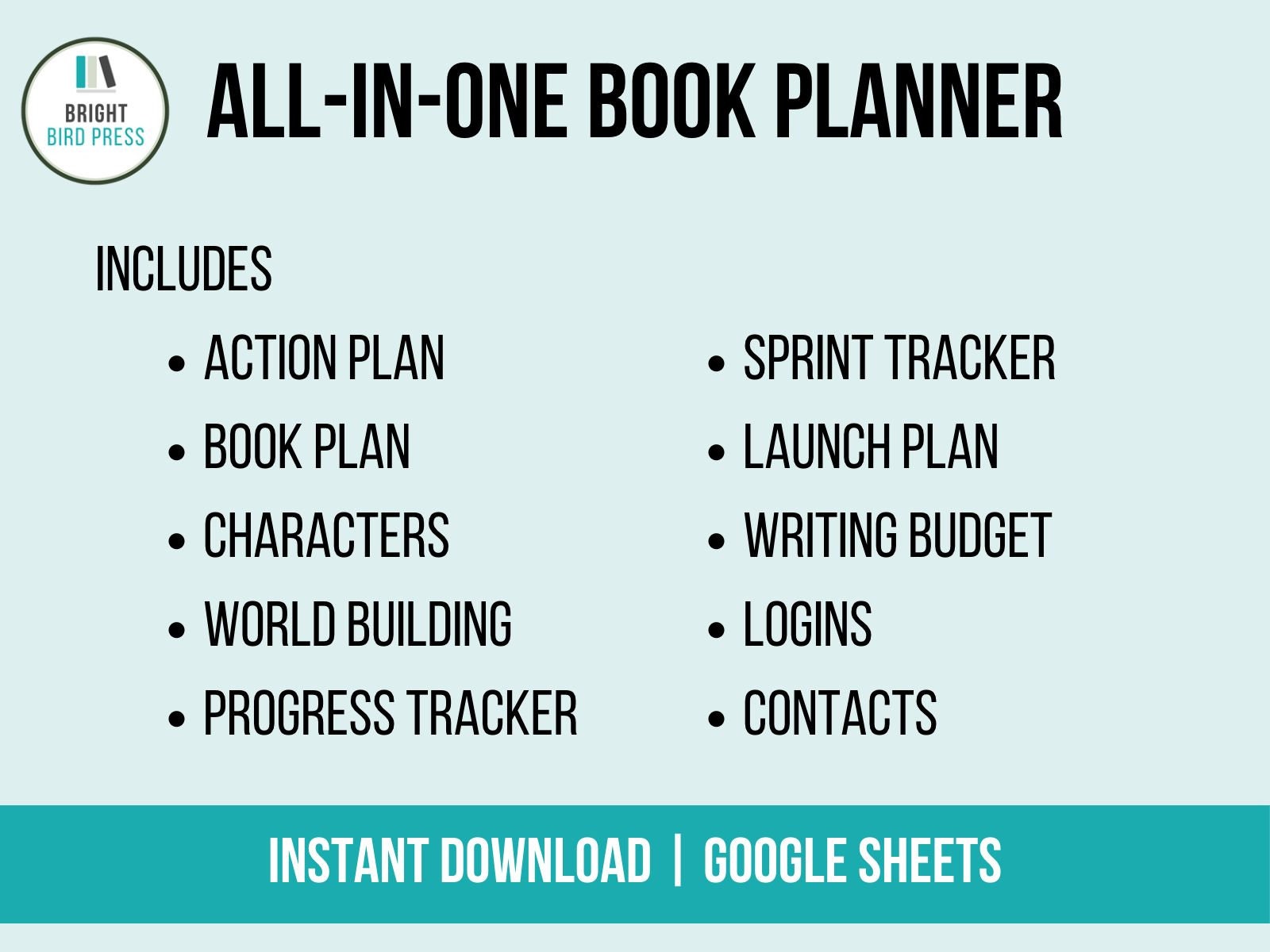 Fiction Spreadsheet / Google Sheets Fiction Planner / Digital ...