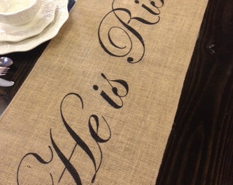 He is Risen Table Runner | Etsy
