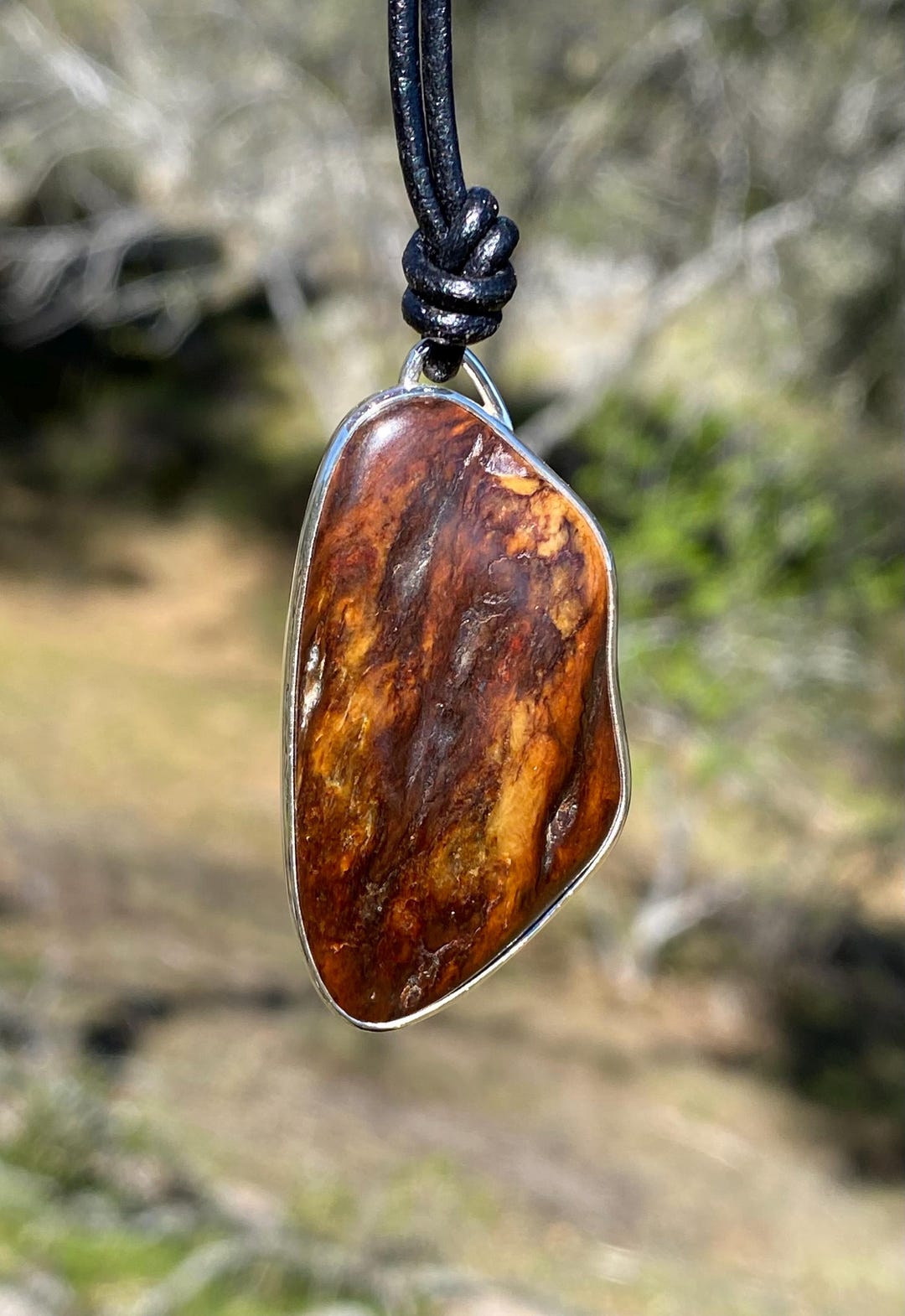 Big Sur Vulcan Jade Sterling Silver & 18k Gold Pendant - Etsy