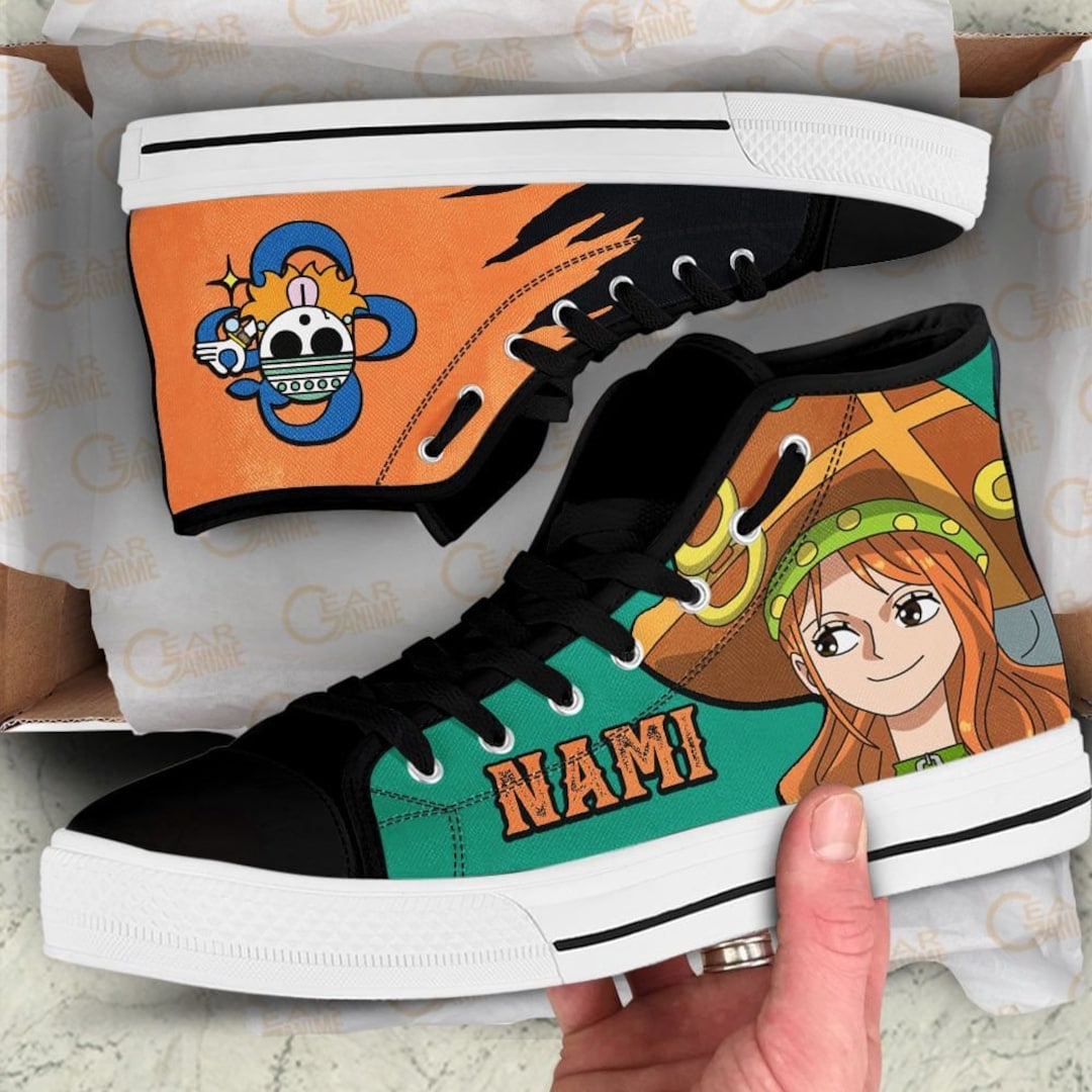 Nami Emblem Custom Canvas High Top Shoes for Fans One Piece - Etsy