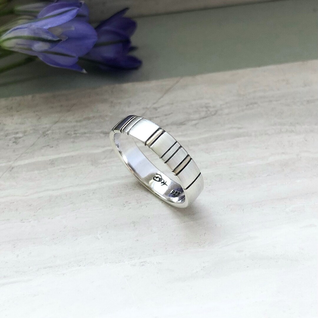 Dara Ring With 18k Yellow Gold Inlay in Sterling Silver - Etsy