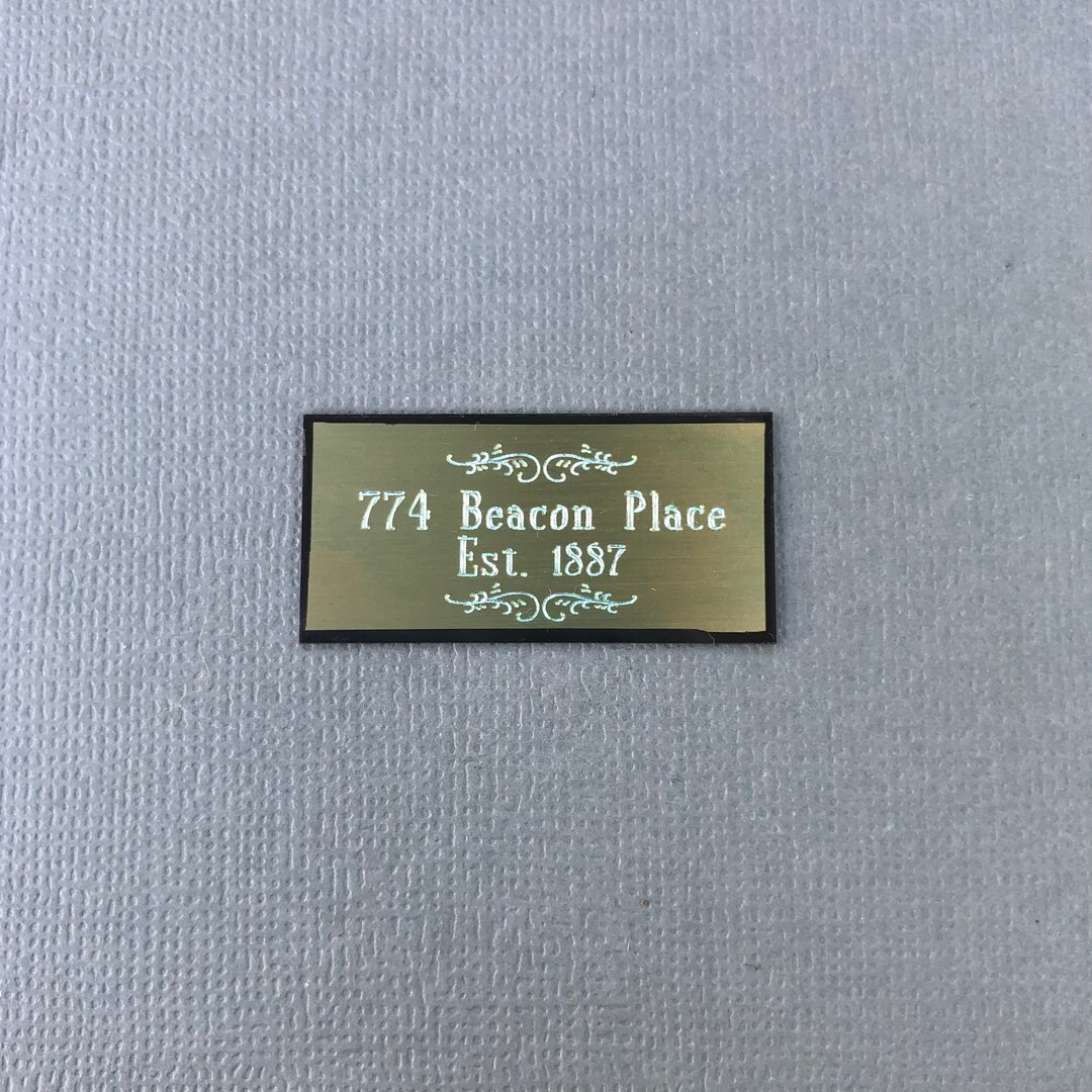 Dollhouse Sign Fancy Address Sign 1:12 Scale - Etsy