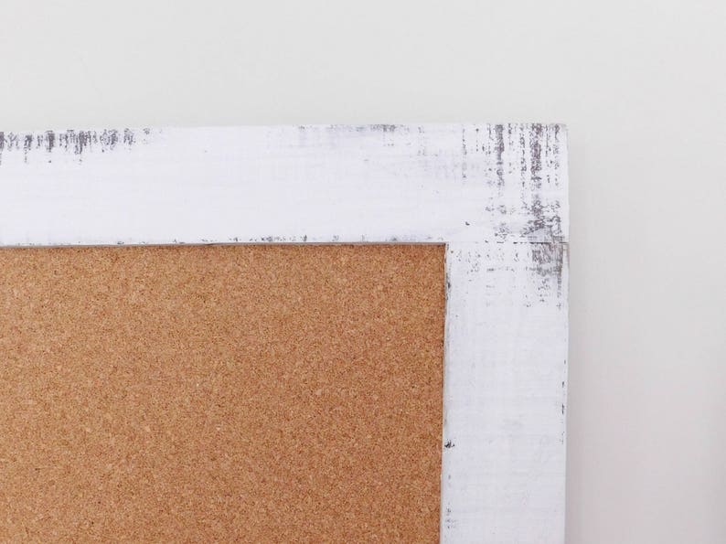 Rustic Cork Board Framed Pin Board 36x48 Shown in Pure White - Etsy
