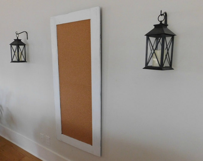 LONG & SKINNY CORKBOARD - White Cork Board - Farmhouse Decor ...