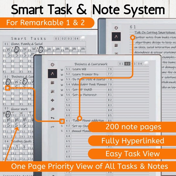 Remarkable 2 Template Task List - Etsy