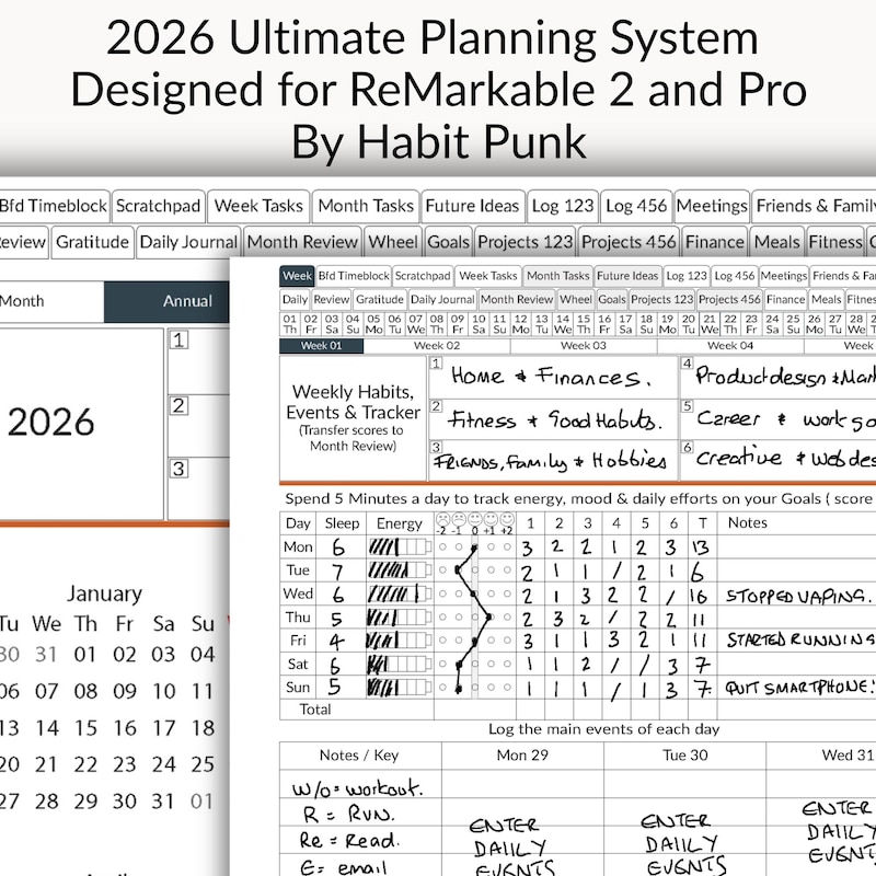 Punk Weekly Planner - Etsy