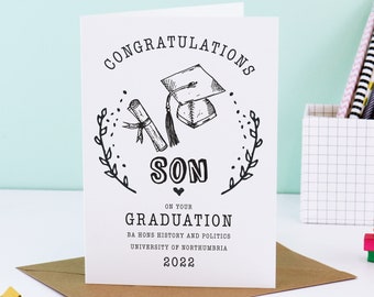 Graduation Cards Son - Etsy UK