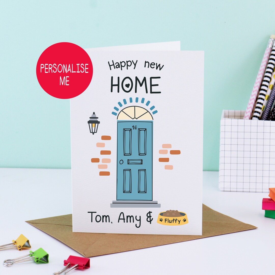 Congratulations New Home Card, Personalised Moving Card, Moving House ...