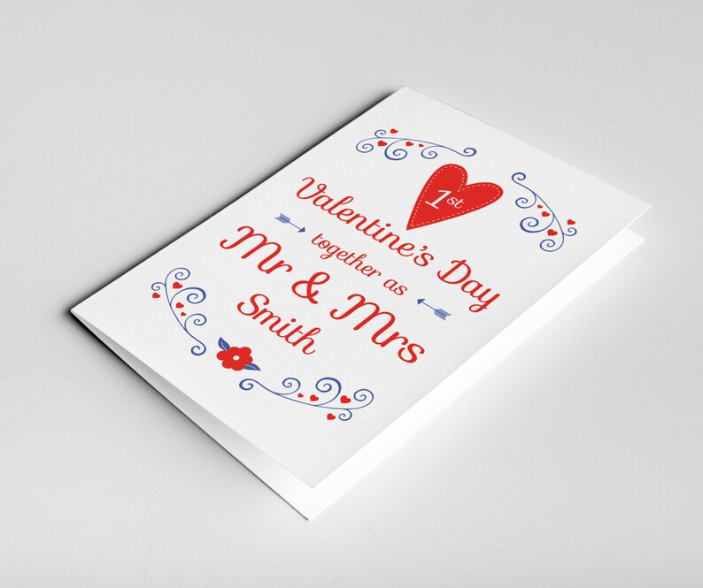 First Valentine's Day Married Card, Our First Valentine, Mr and Mrs ...