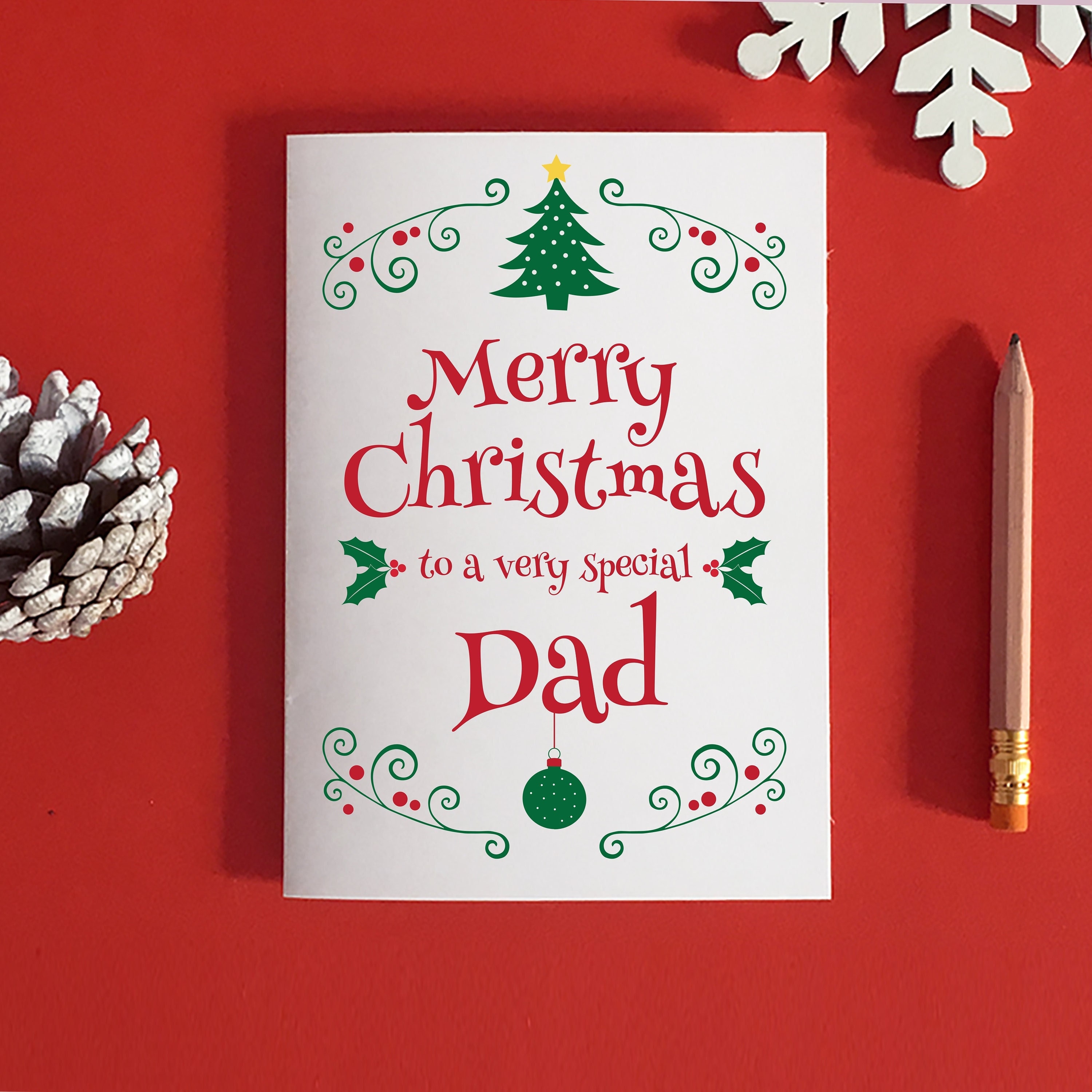 Dad Christmas Card Dad Christmas Gift for Father Dad Card - Etsy UK